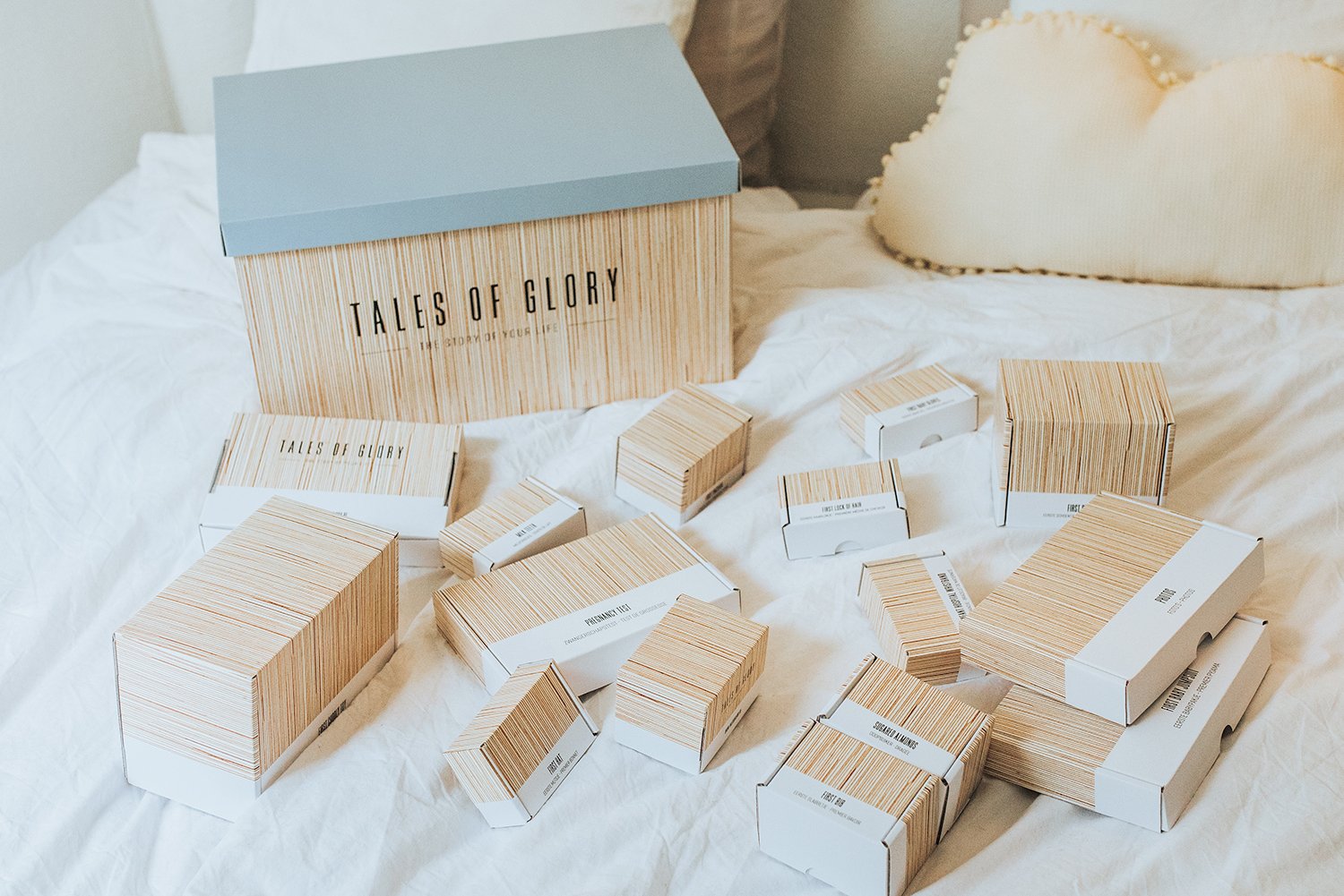 Baby milestone box | Blauw • Shop